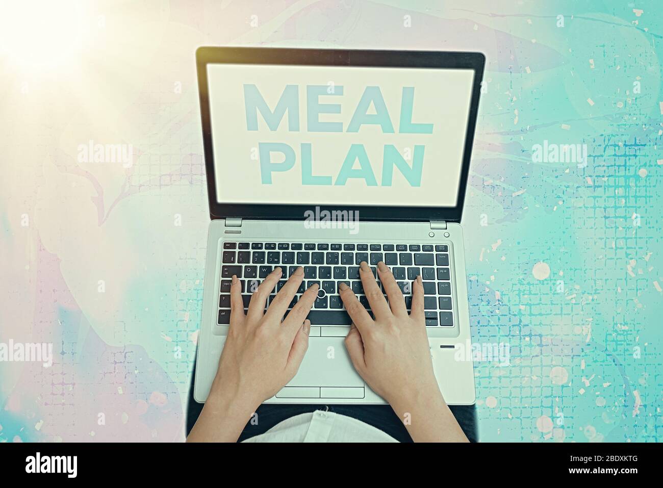 Text sign showing Meal Plan. Business photo showcasing arrangement ...