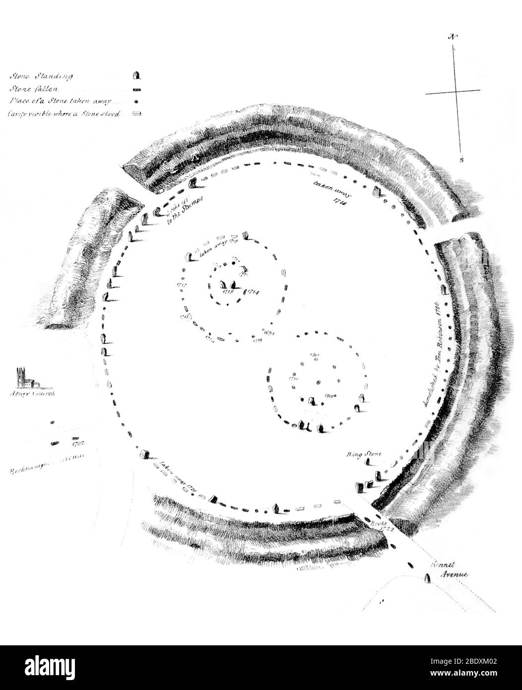 Ancient avebury stone circle Cut Out Stock Images & Pictures - Alamy
