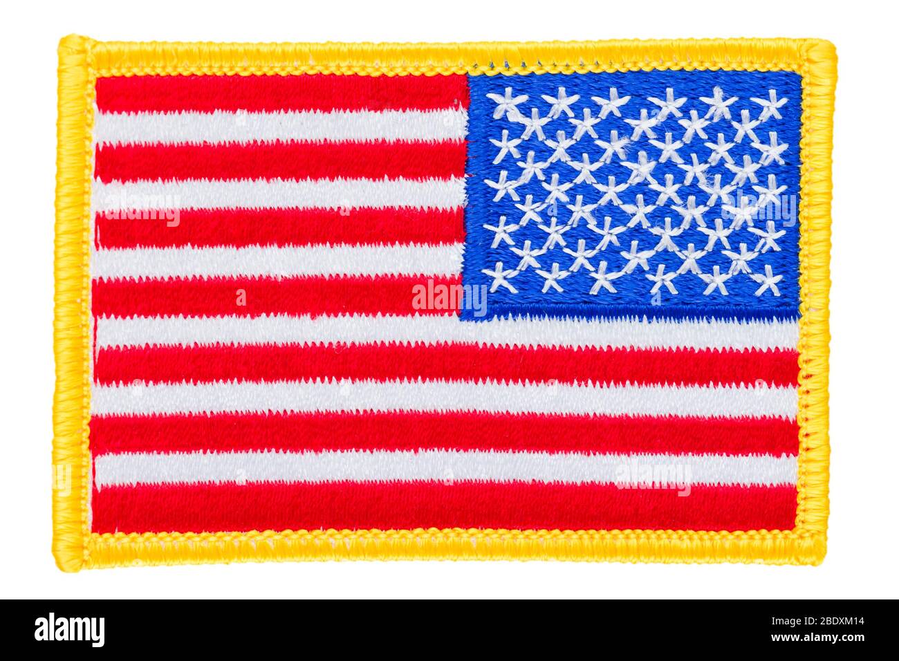 Military stripe of US army. American flag over white background Stock ...