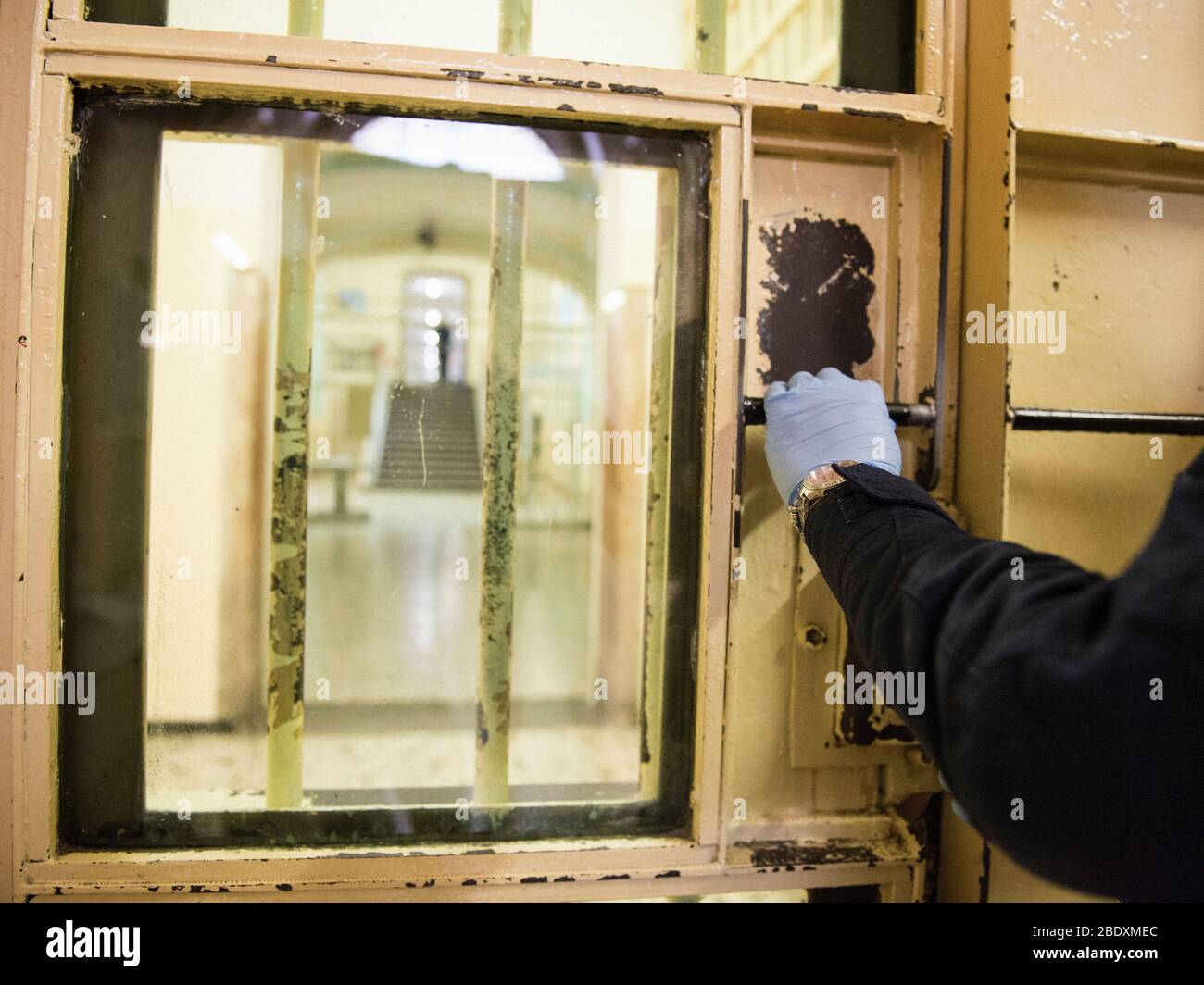 Europe, Italy, Lombardy, Milan, San Vittore Prison, Mask distribution ...