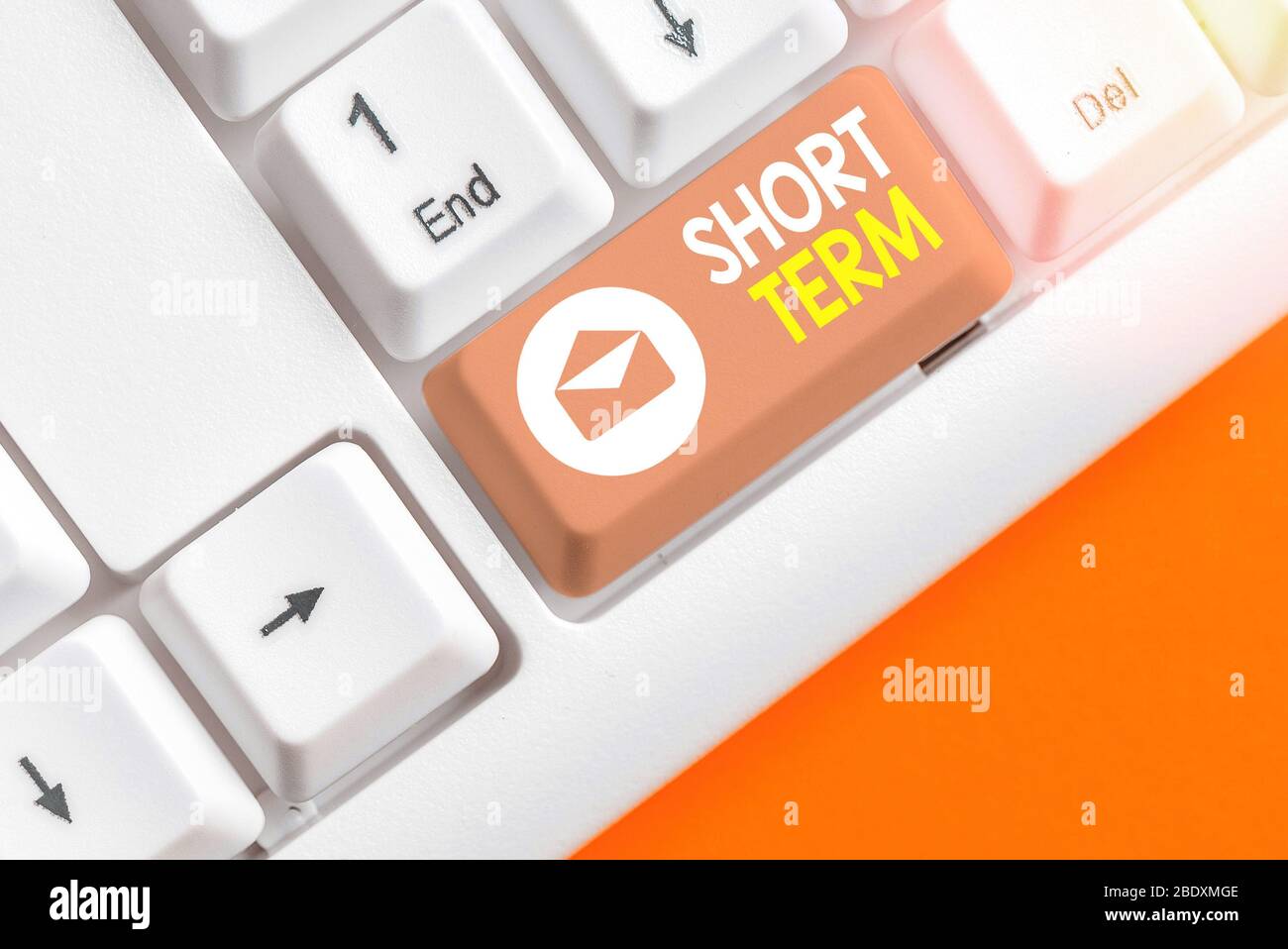 Word writing text Short Term. Business photo showcasing occurring over ...