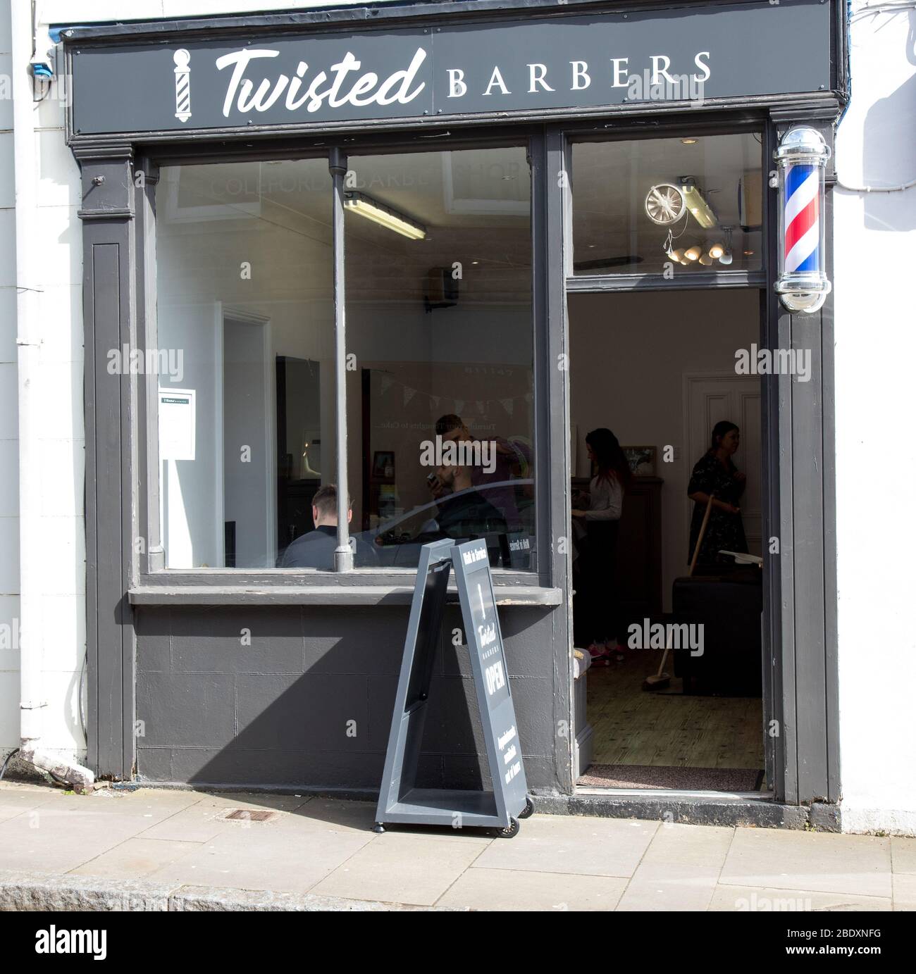 Coleford retail outlets, Forest of Dean, Gloucestershire Stock Photo ...