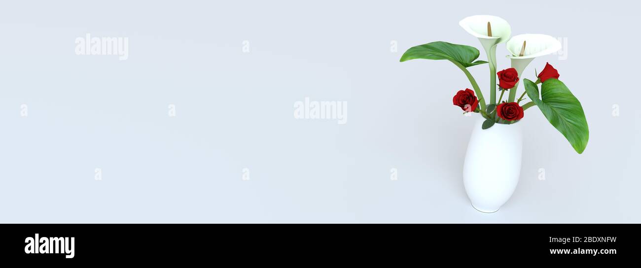 Easter Flower Lily Banner 3d image Stock Photo - Alamy