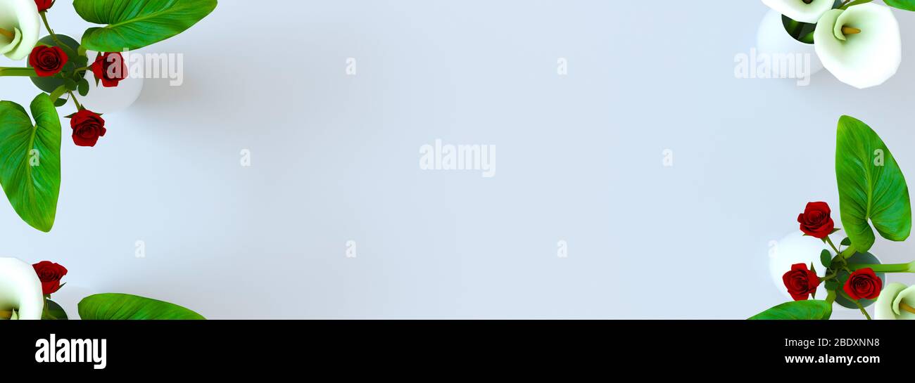 Easter Flower Lily Banner 3d image Stock Photo - Alamy