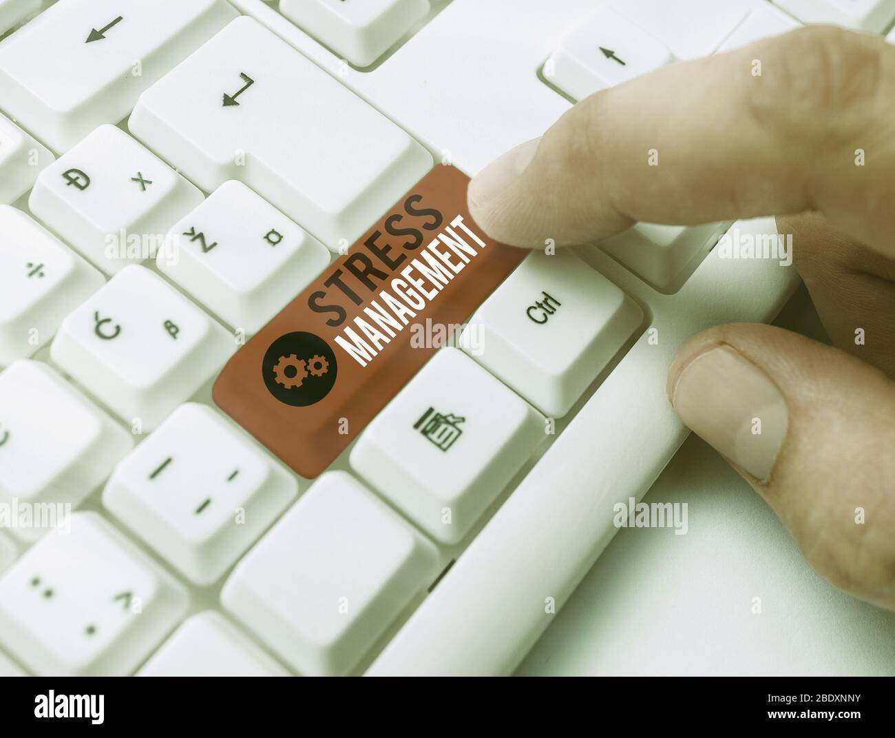 Writing note showing Stress Management. Business concept for method of ...