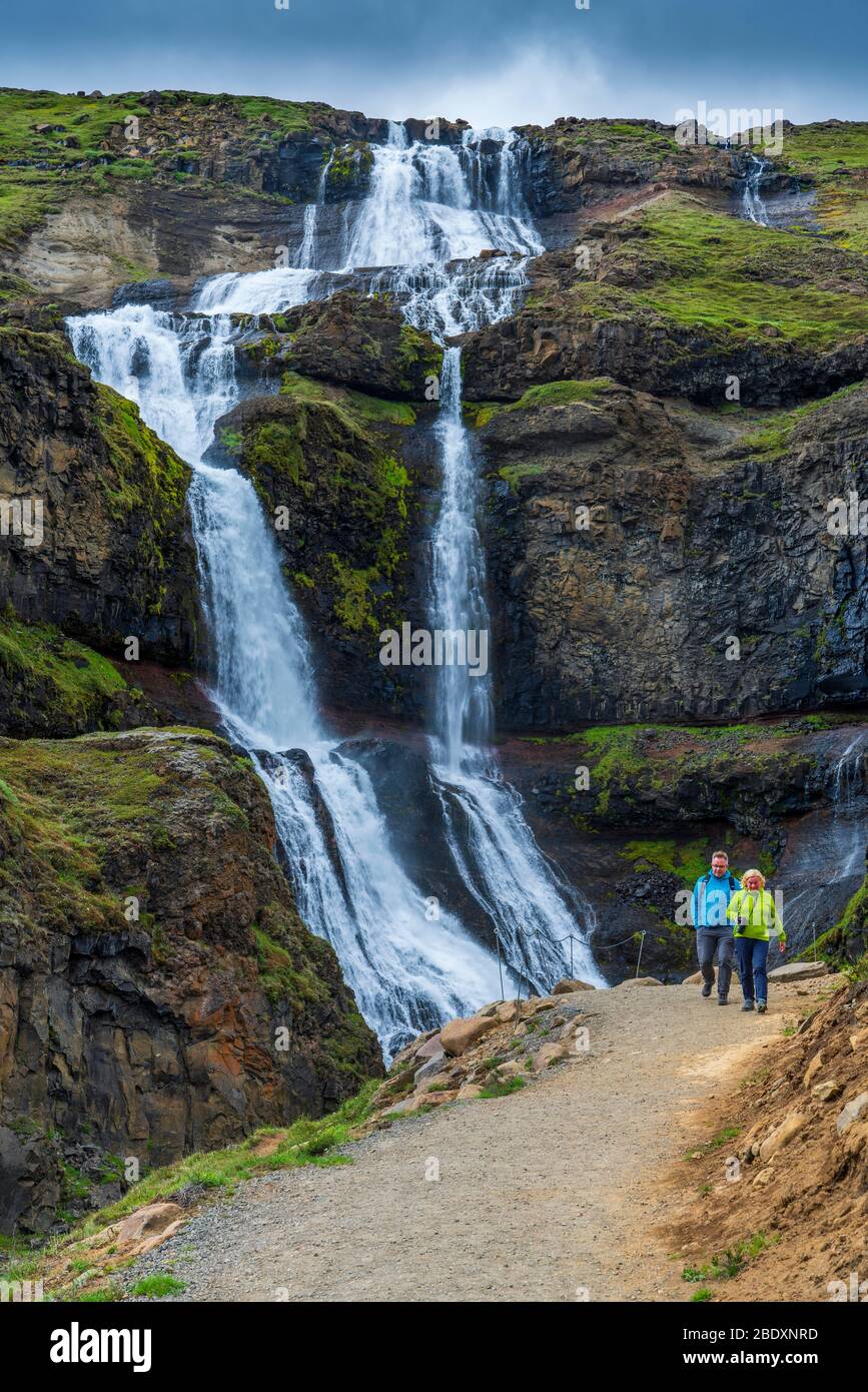 Rjukandi Waterfall, Eastern Region, Iceland Stock Photo - Alamy