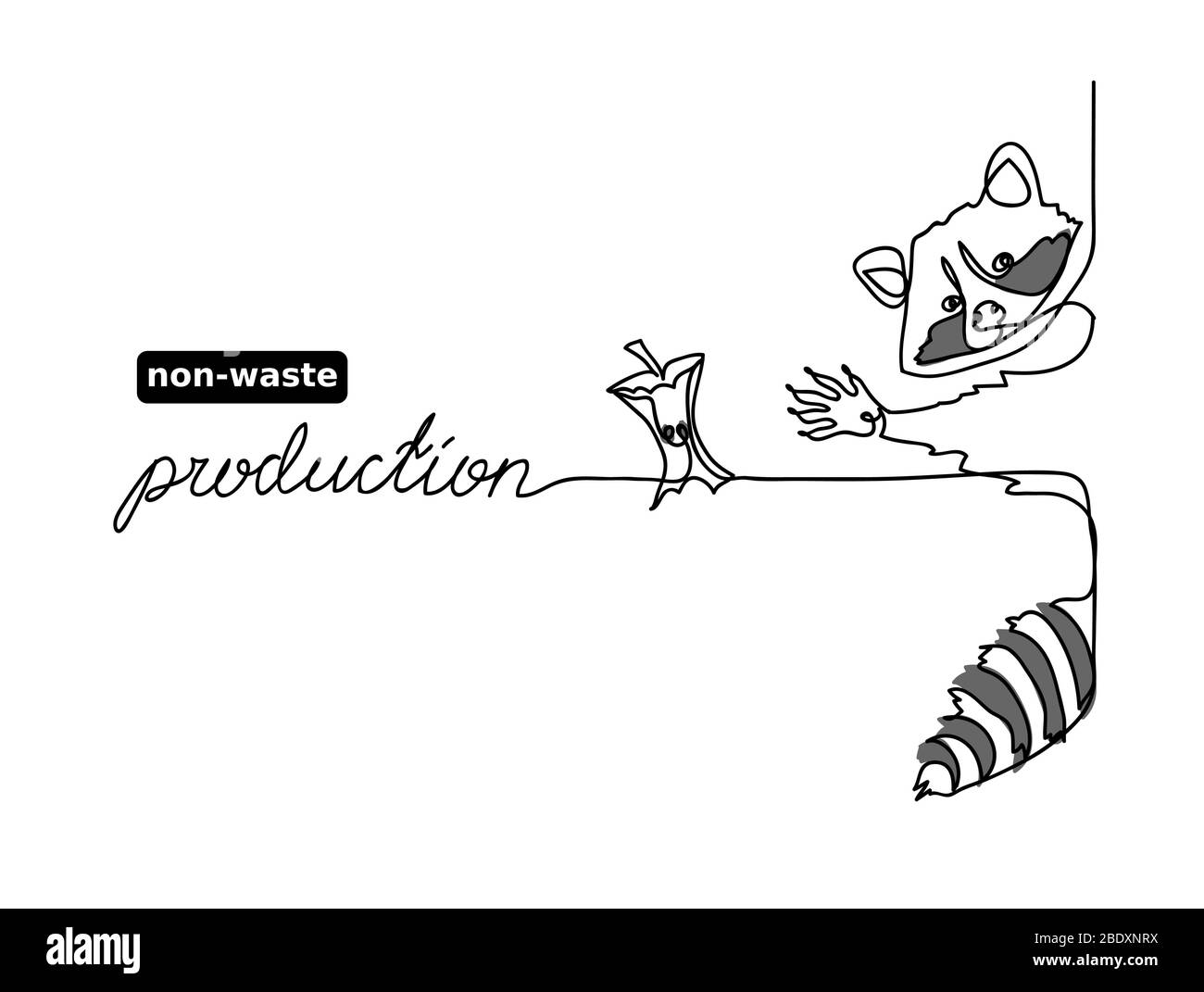 No waste, zero waste vector concept. Non-waste production illustration ...