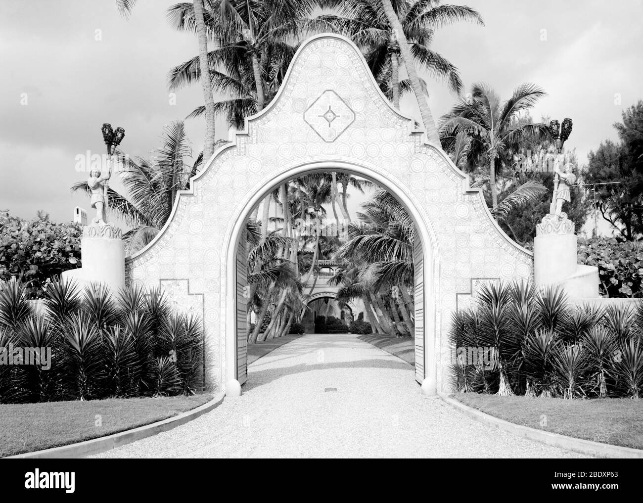 Mar-a-Lago, Main Entrance Gate, 1967 Stock Photo - Alamy