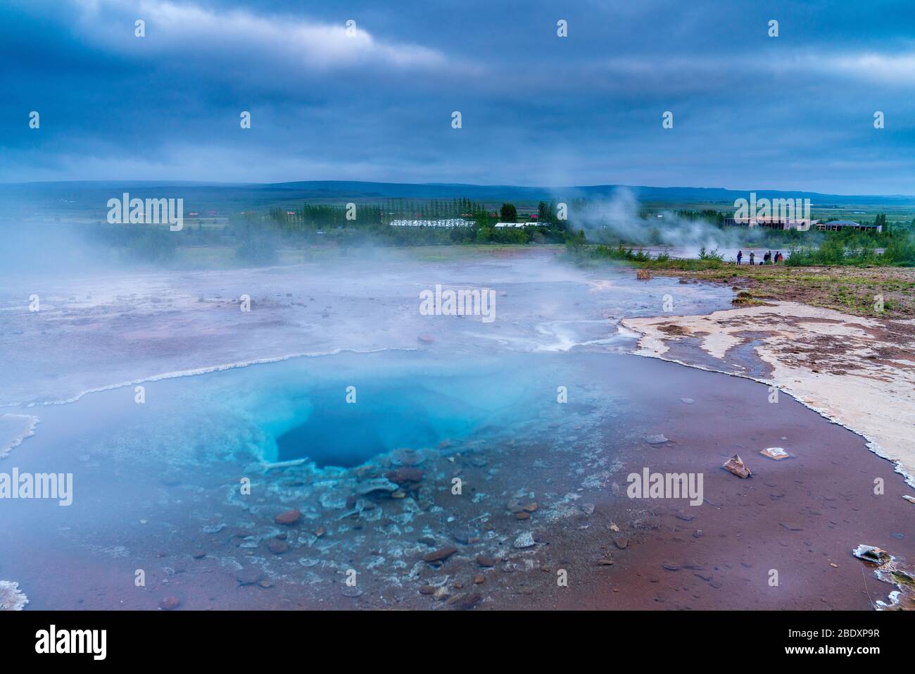 Blesi in a geothermal area beside the Hvítá River, Southern Region ...