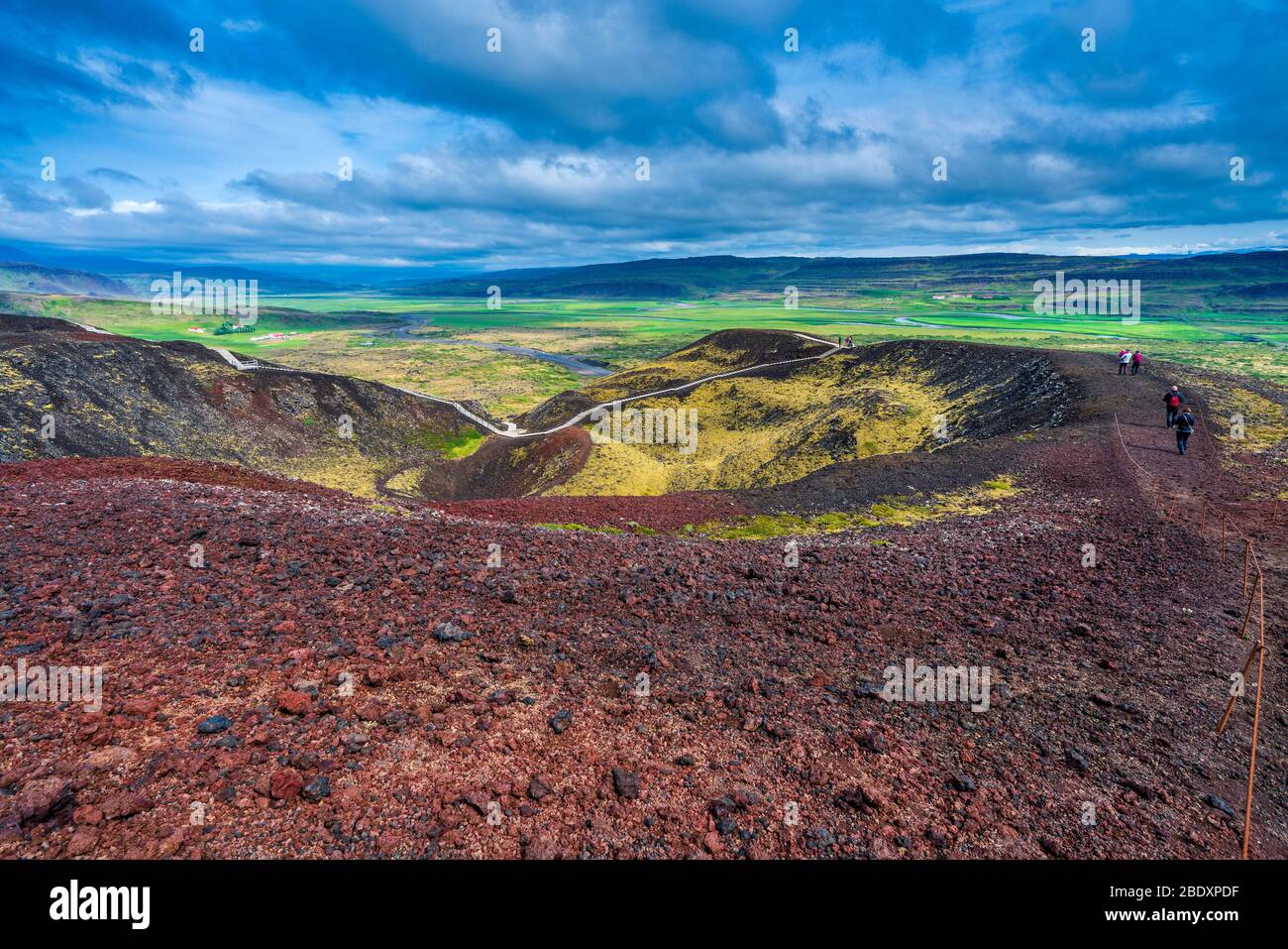 Grábrók Volcano, Iceland Stock Photo - Alamy