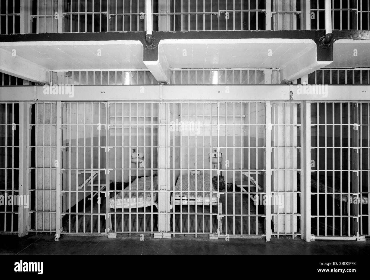 Alcatraz cell block Black and White Stock Photos & Images - Alamy