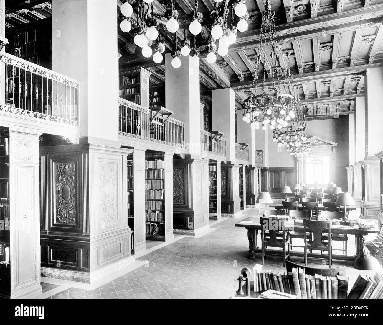 NYPL, Main Branch, Technology Library, 1910s Stock Photo - Alamy