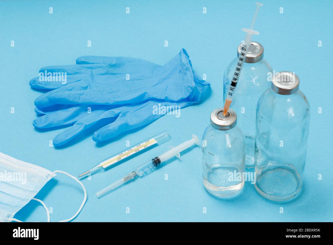 Medical masks, glass bottles for liquid medicine, syringes for ...