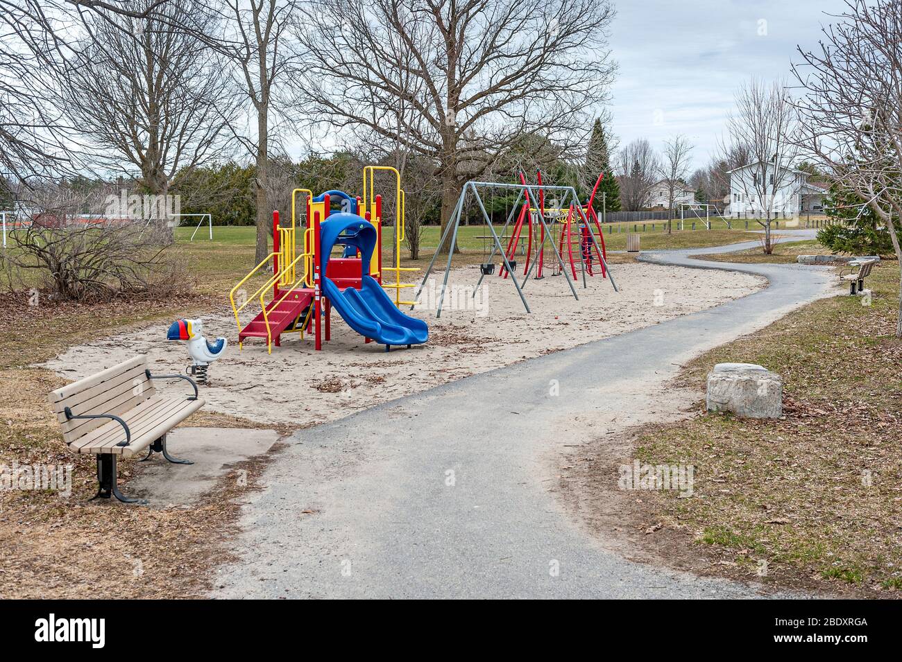 Empty playground structure hi-res stock photography and images - Alamy