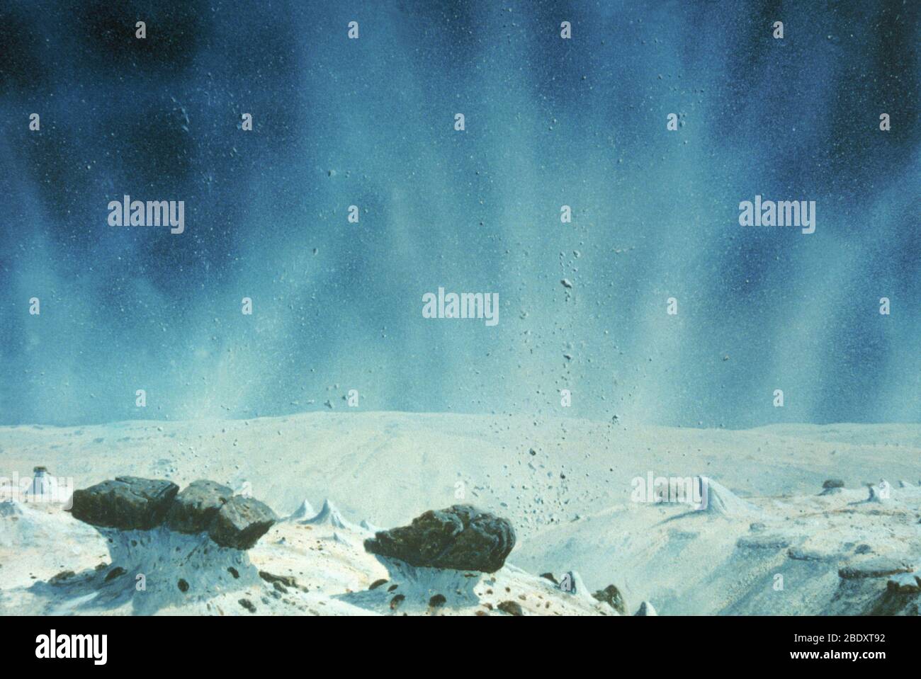 Surface of a Comet's Nucleus Stock Photo - Alamy