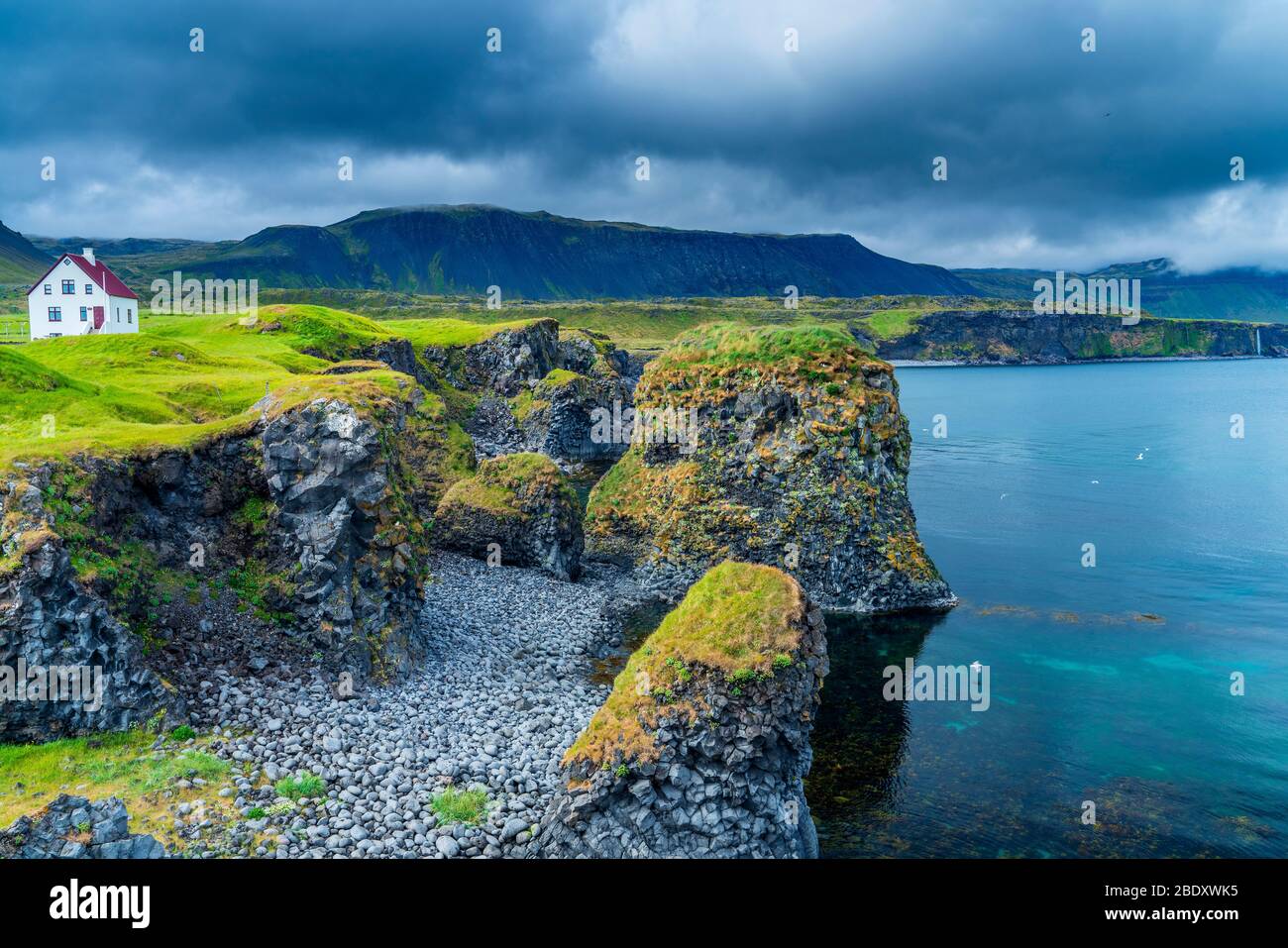 Port Arnarstapi, Arnarstapi, Snaefellsnes Peninsula, Iceland Stock ...