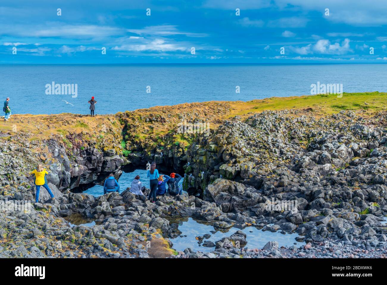Stone Bridge, Arnarstapi, Snaefellsnes Peninsula, Iceland Stock Photo ...