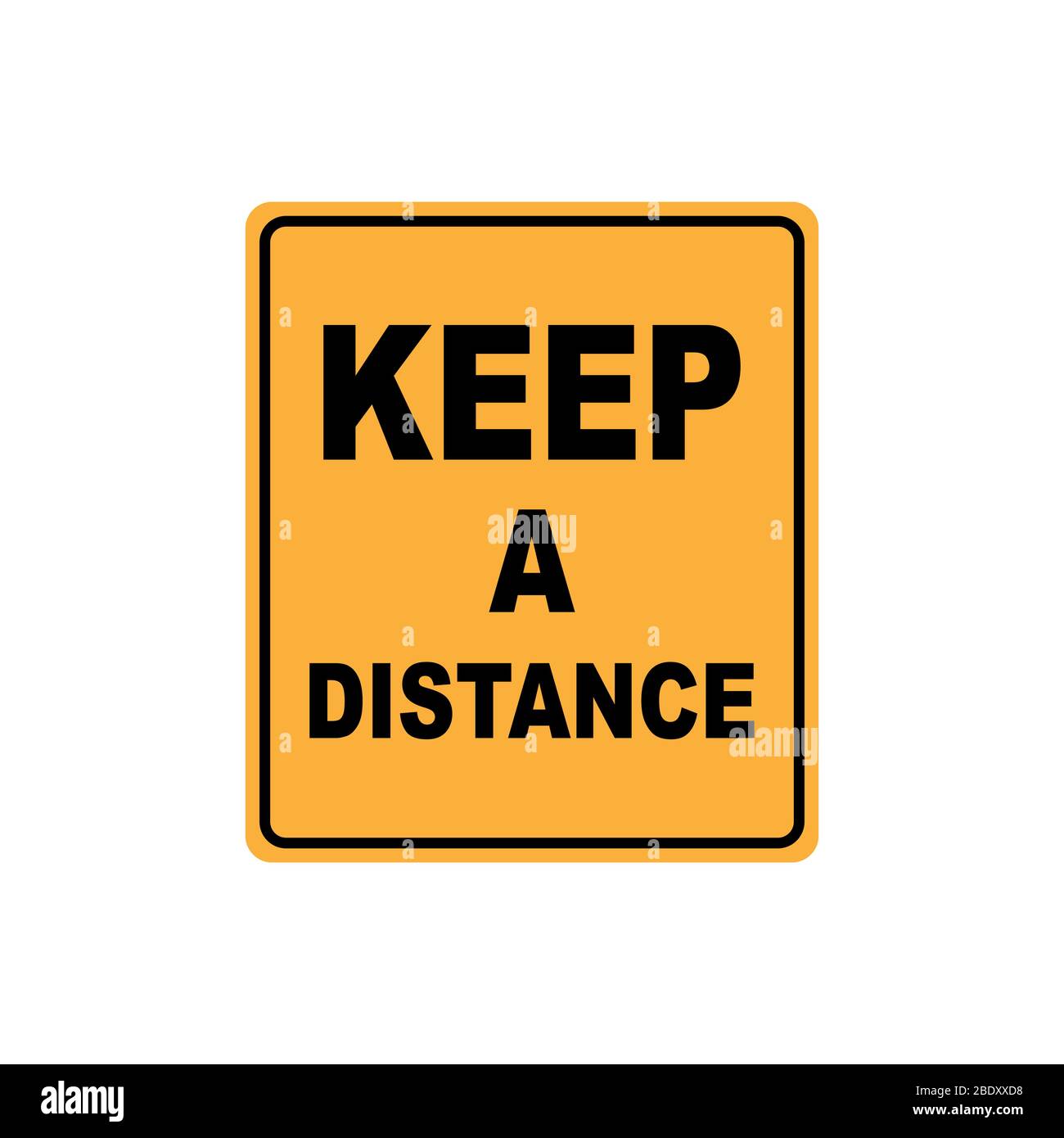 Keep a distance sign icon simple design. Vector Stock Vector Image ...