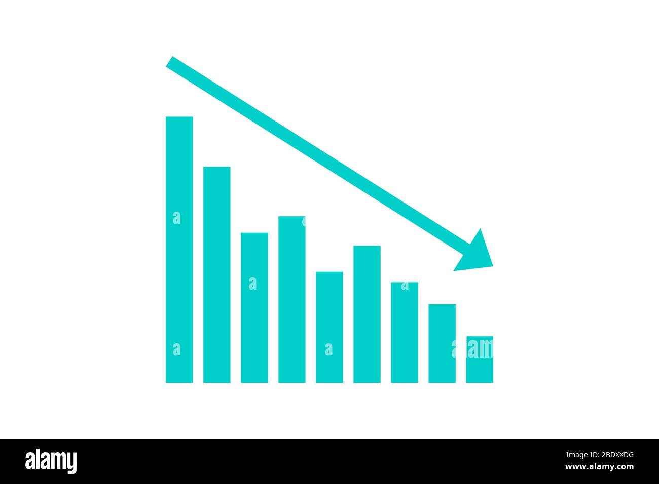 Financial crisis graph icon simple design. Vector Stock Vector Image ...