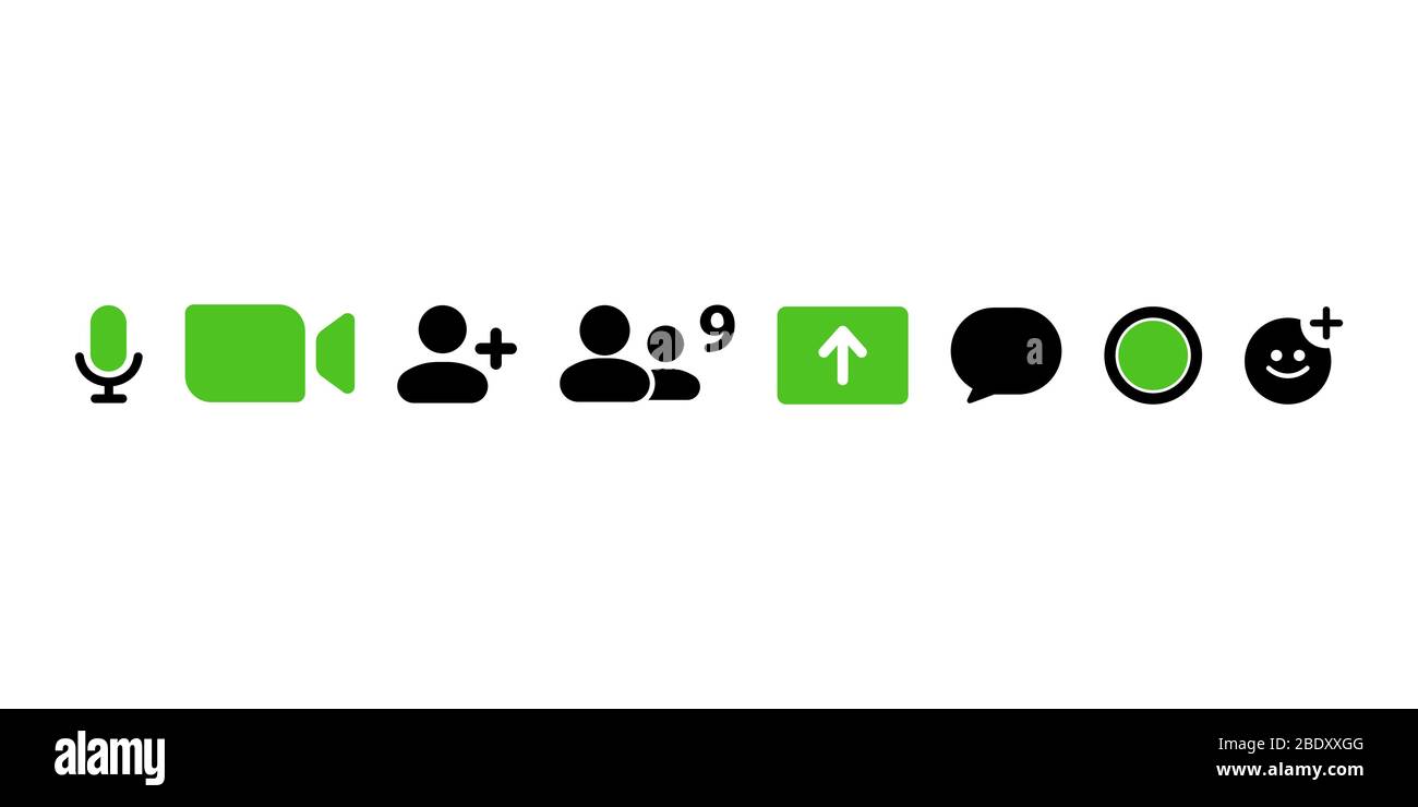 Video call icons set. Simple design. Vector Stock Vector Image & Art ...