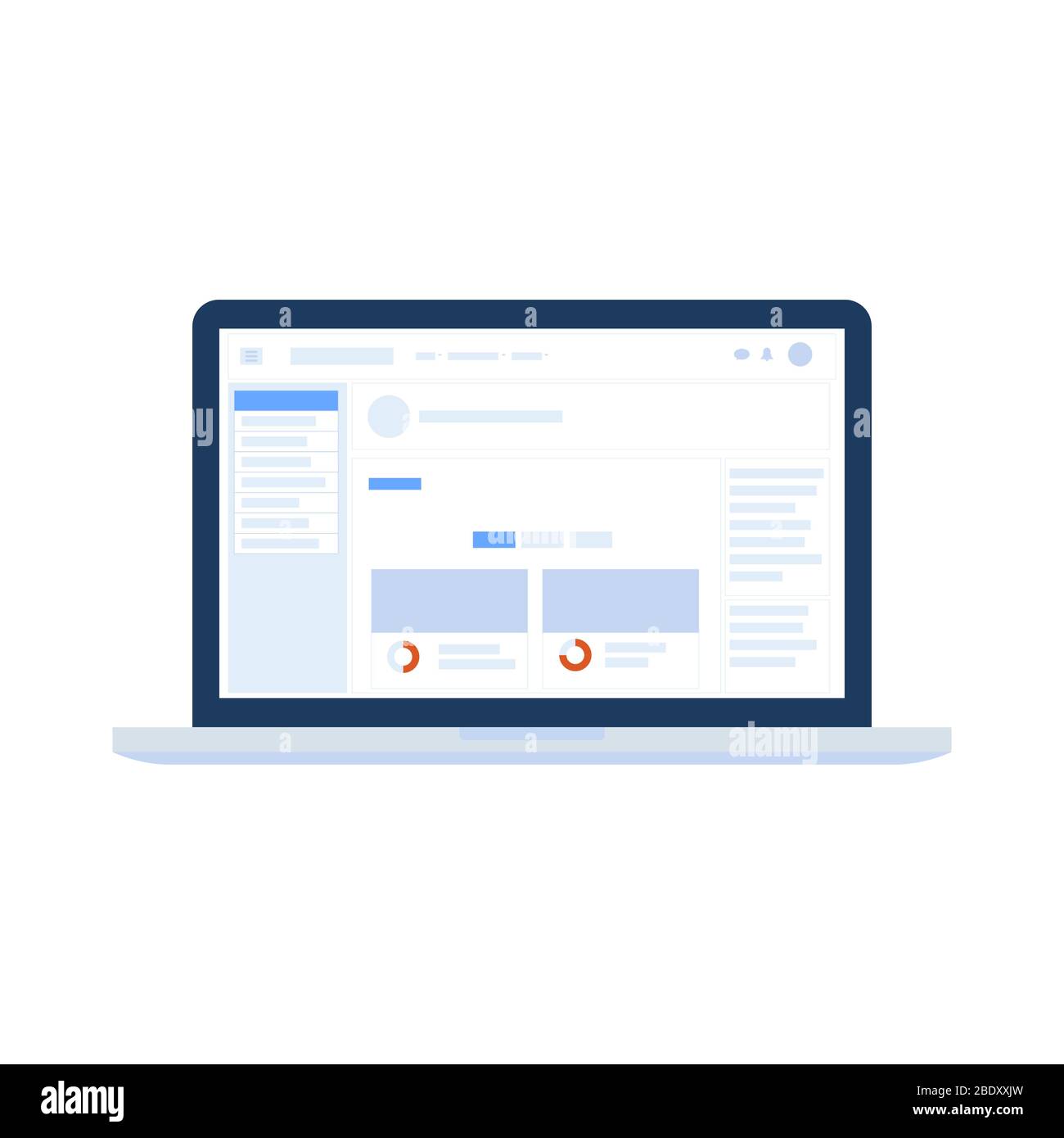 Online courses learning in laptop Stock Vector Images - Alamy