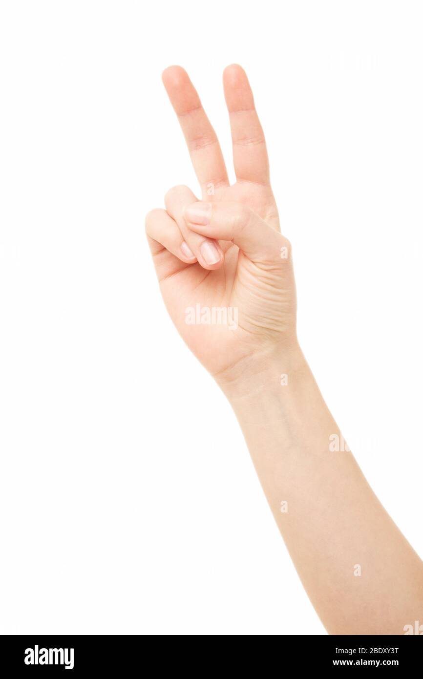 Hand gestures of victory hi-res stock photography and images - Alamy