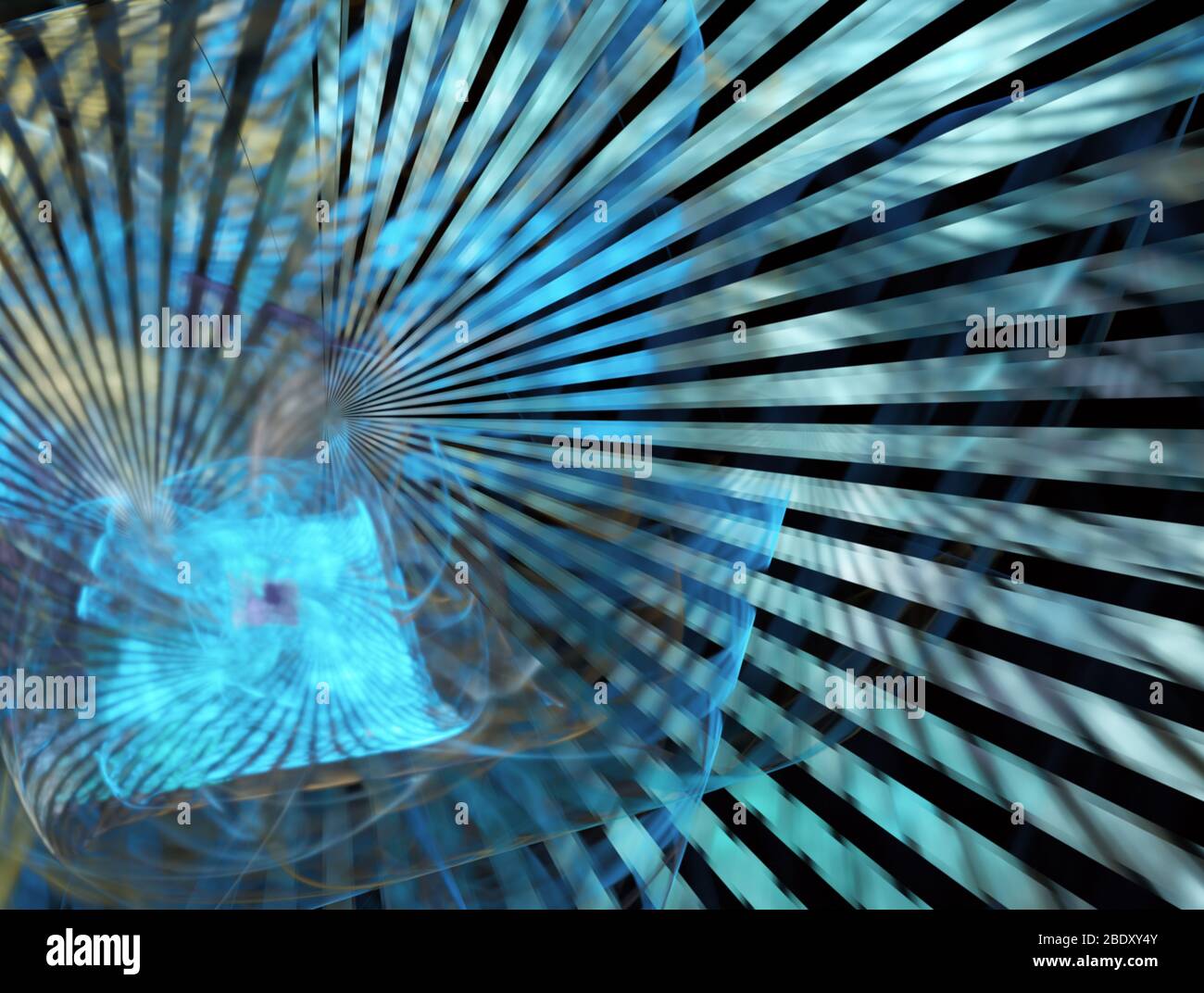 Dynamic curves ands blur pattern. Fractal graphics. Science and ...