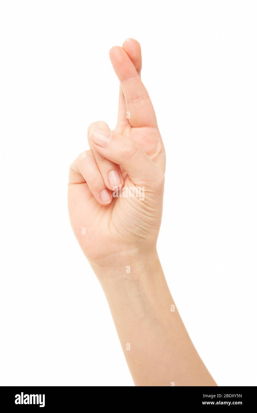 Cross fingers hi-res stock photography and images - Alamy