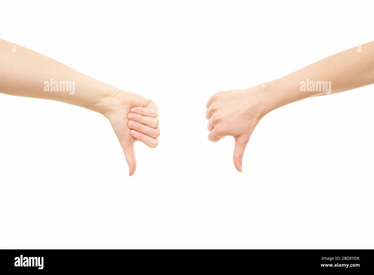 Women down thumb white background hi-res stock photography and images ...