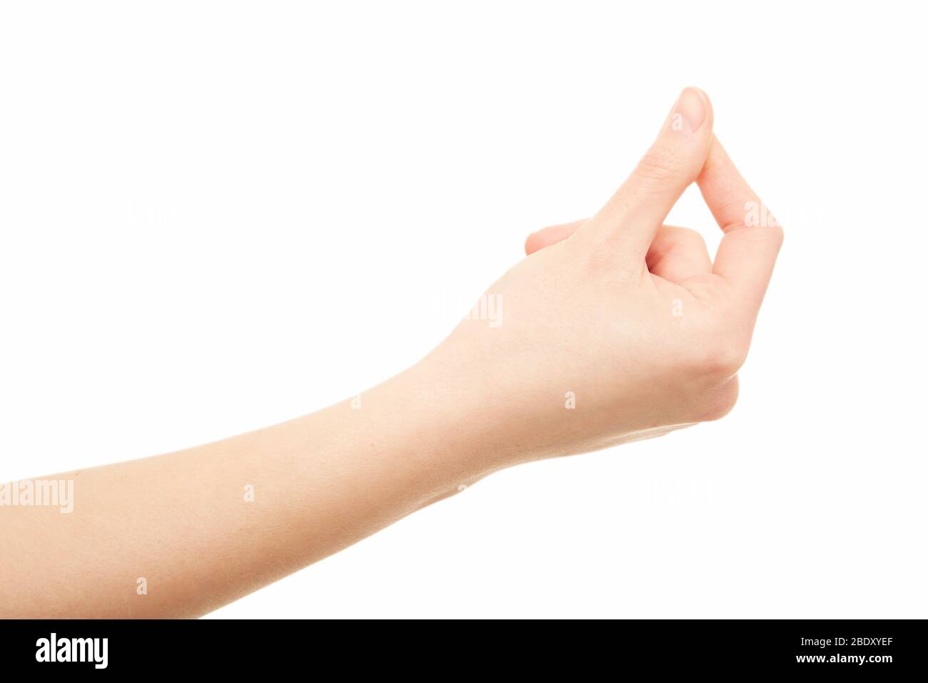 Woman arm, money, hand gesture Stock Photo - Alamy