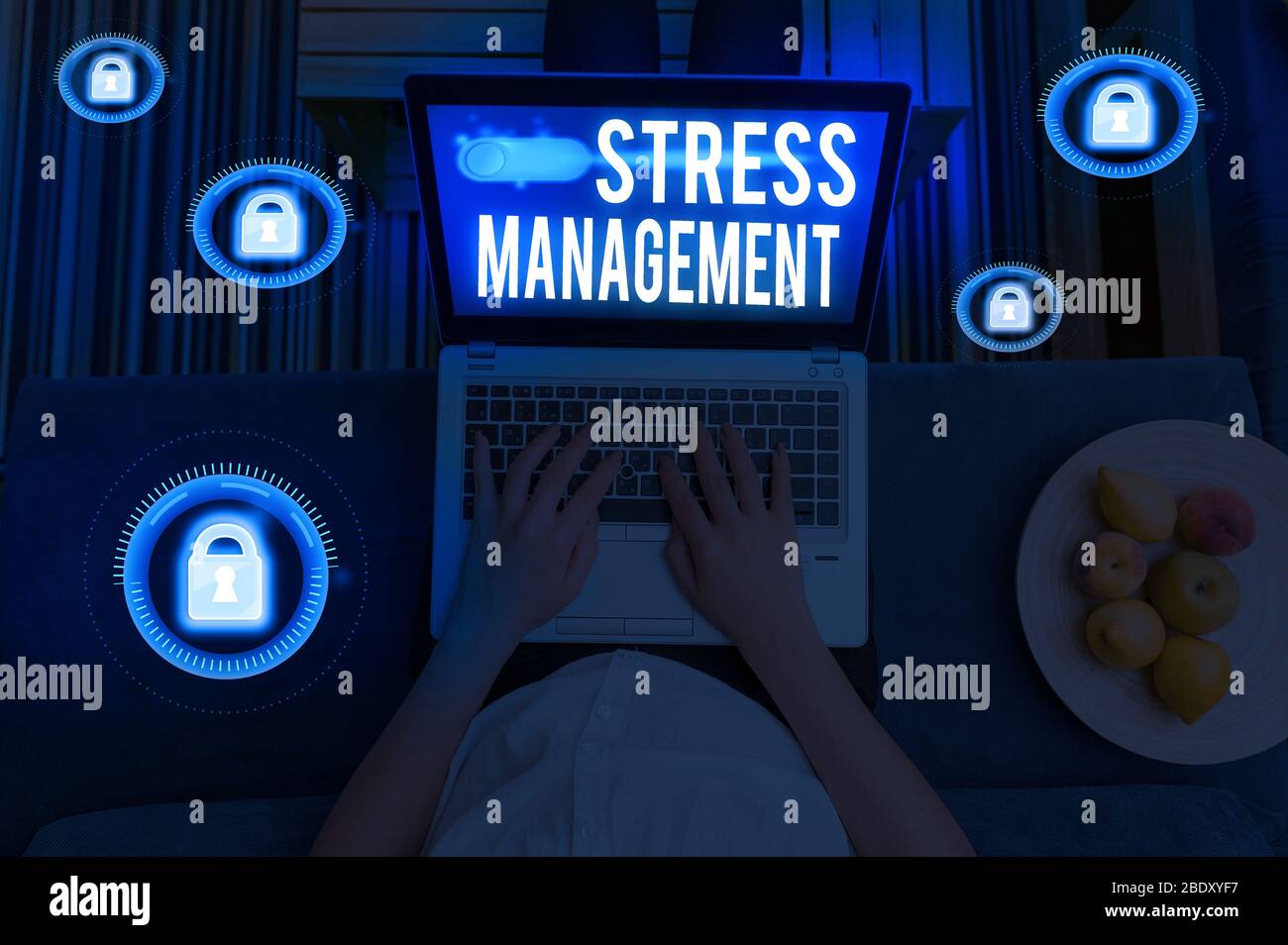 Writing note showing Stress Management. Business concept for method of ...