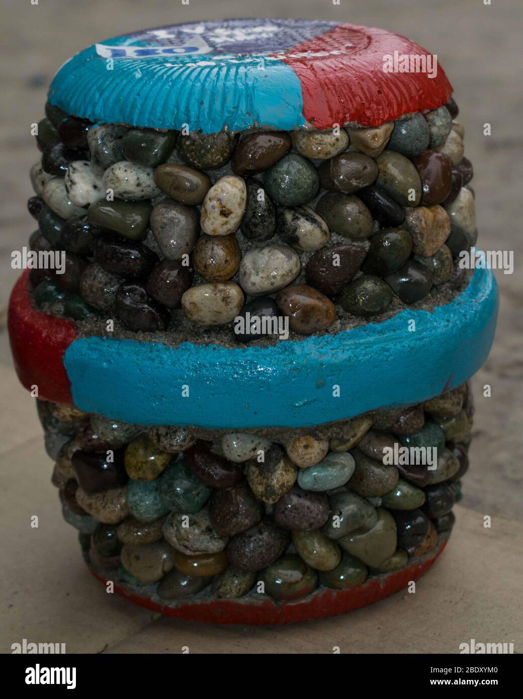 June 8, 2019-Pangasinan Philippines: Souvenier made out of smooth small ...