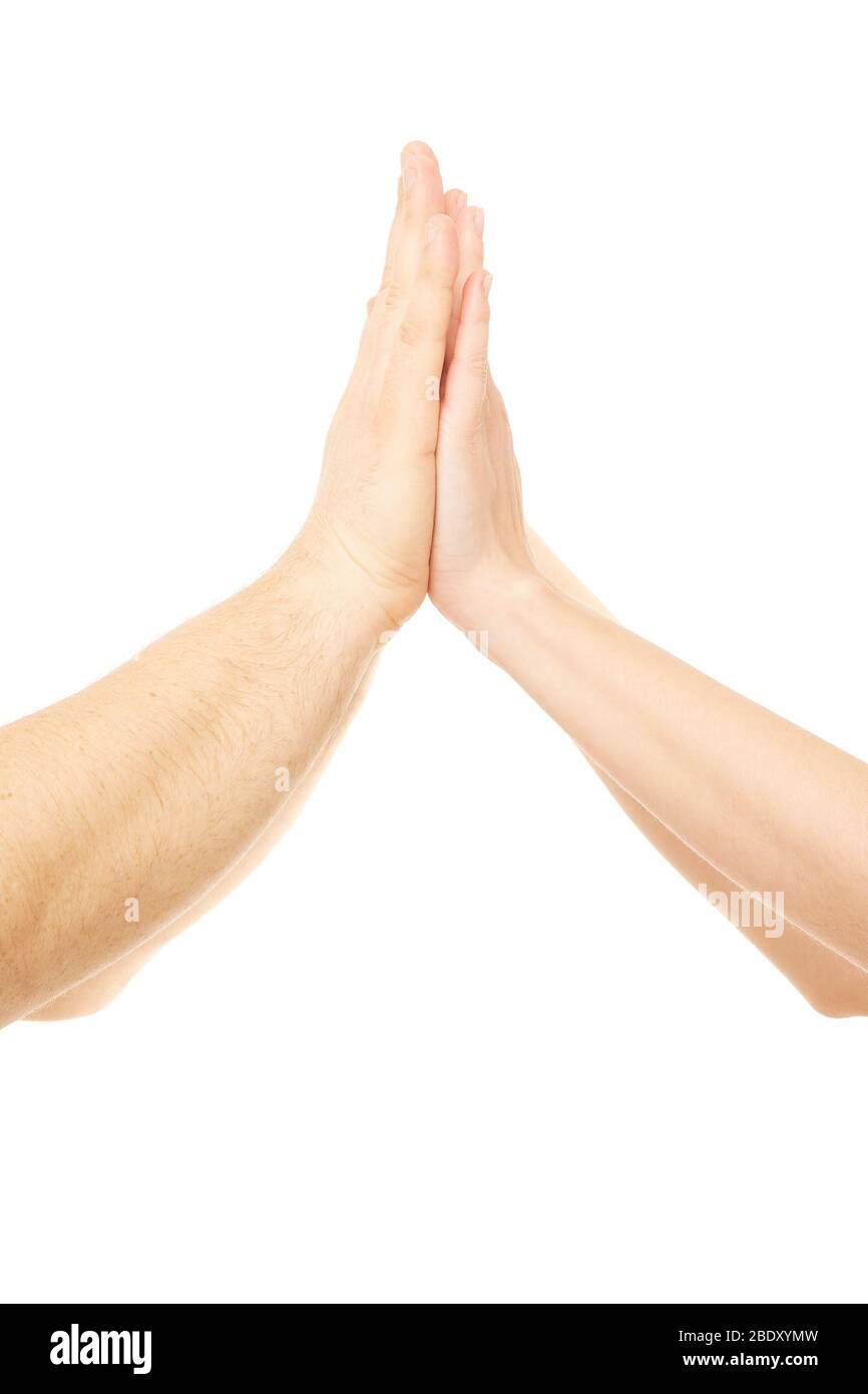 Woman pointing finger showing thumb Cut Out Stock Images & Pictures - Alamy