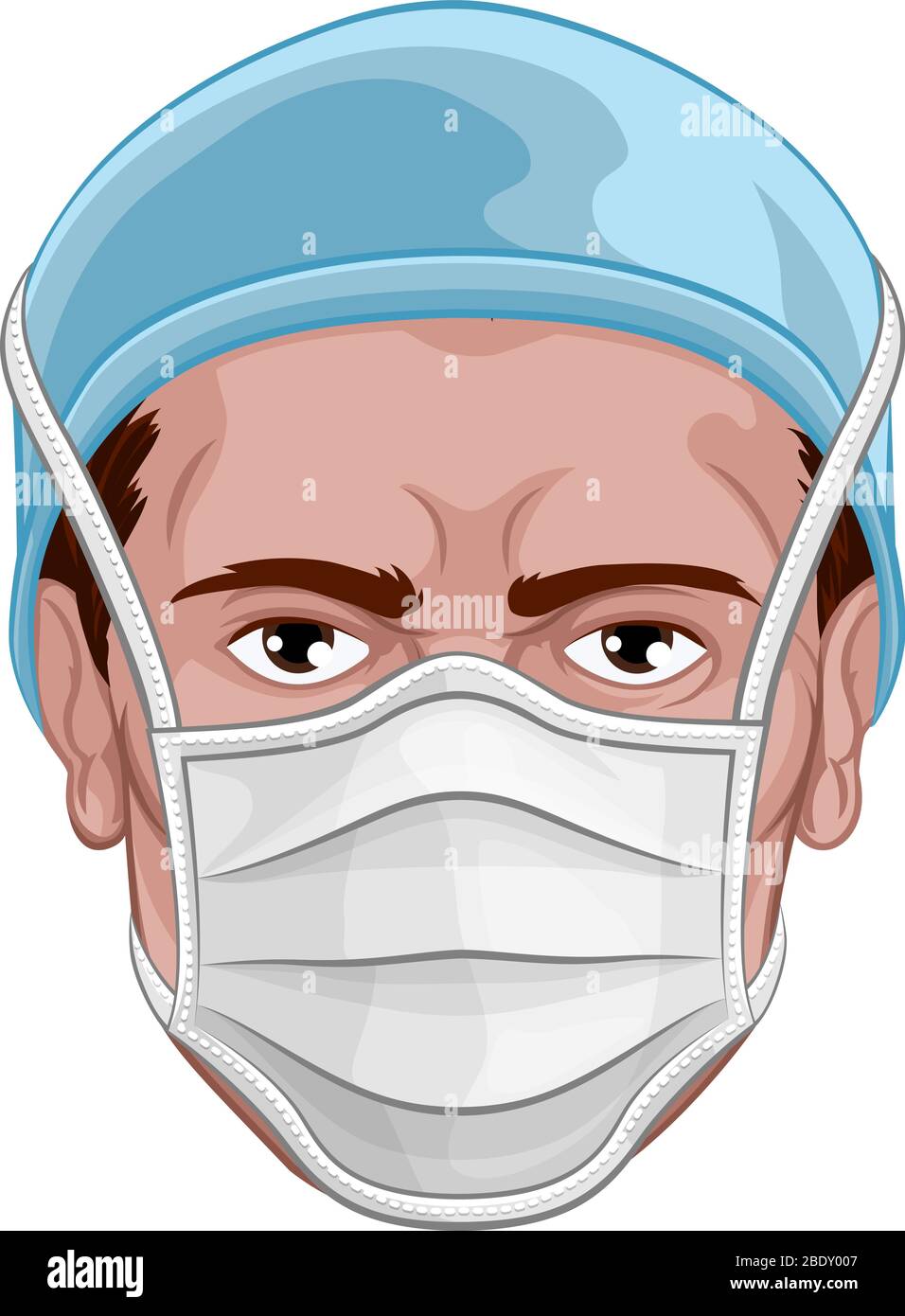 Health worker wearing mask Stock Vector Images - Alamy