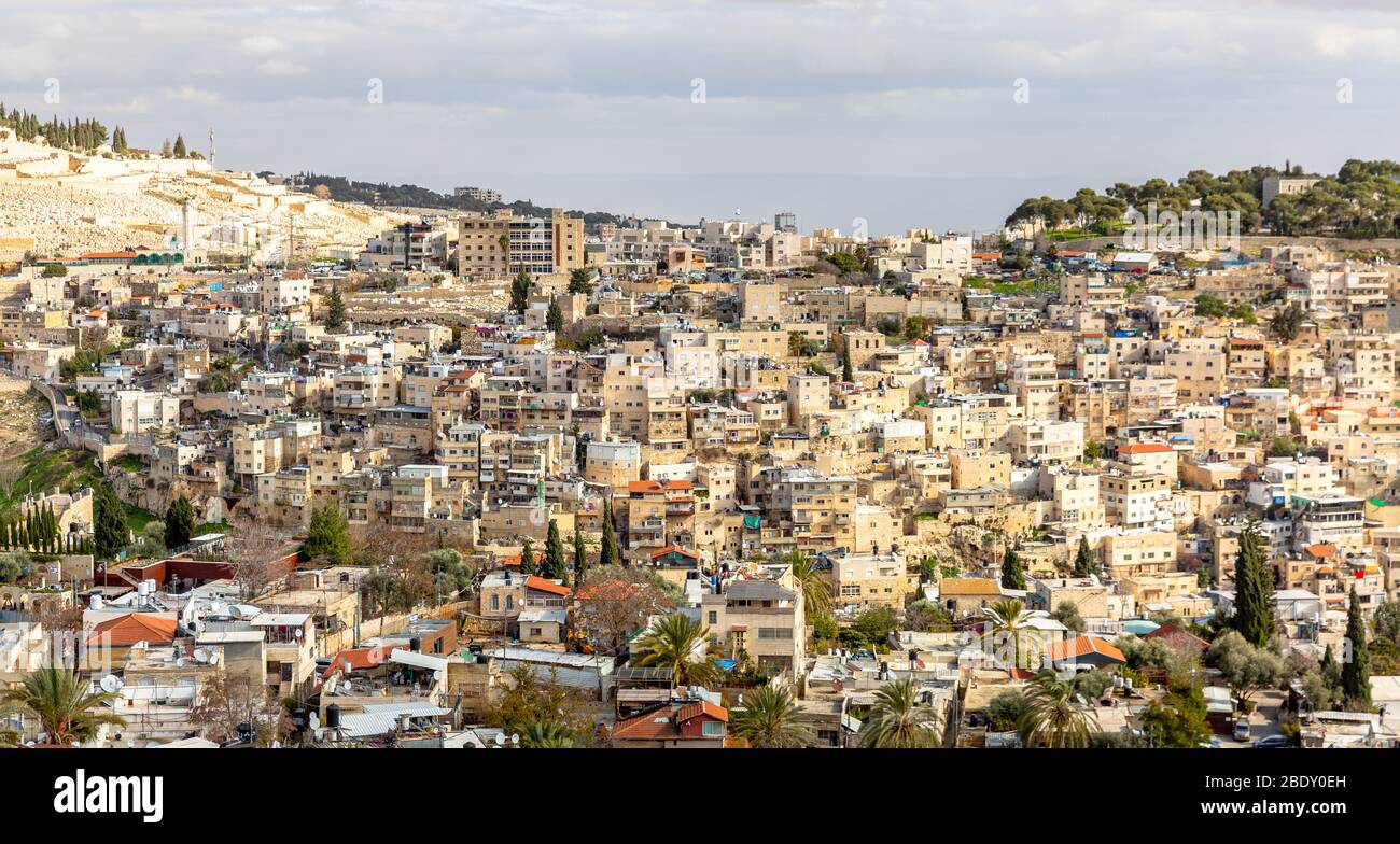 Aerial View of Jerusalem old city . Israel Stock Photo - Alamy