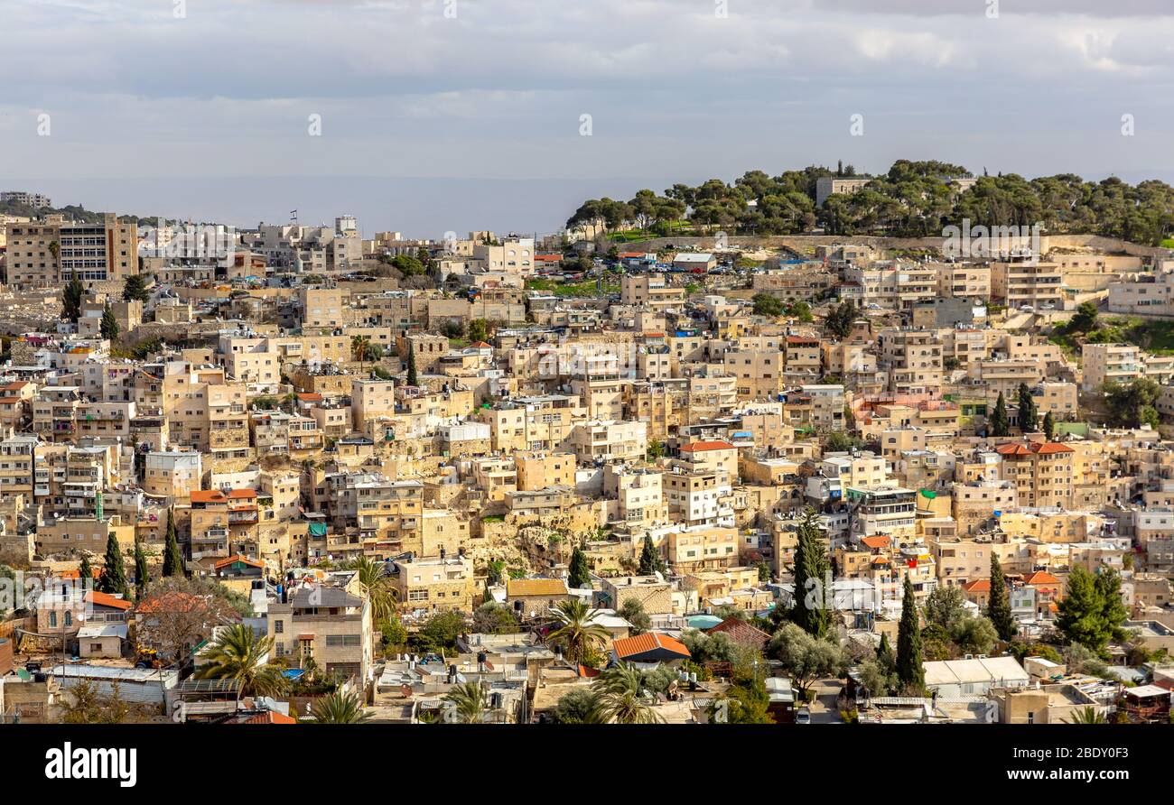 Aerial View of Jerusalem old city . Israel Stock Photo - Alamy