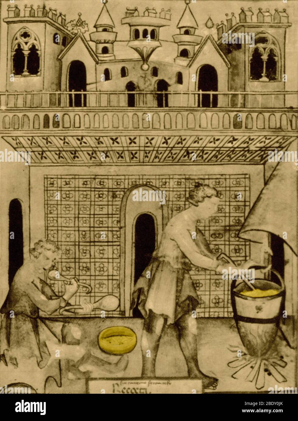 Cheese Maker, Medieval Tradesman Stock Photo - Alamy