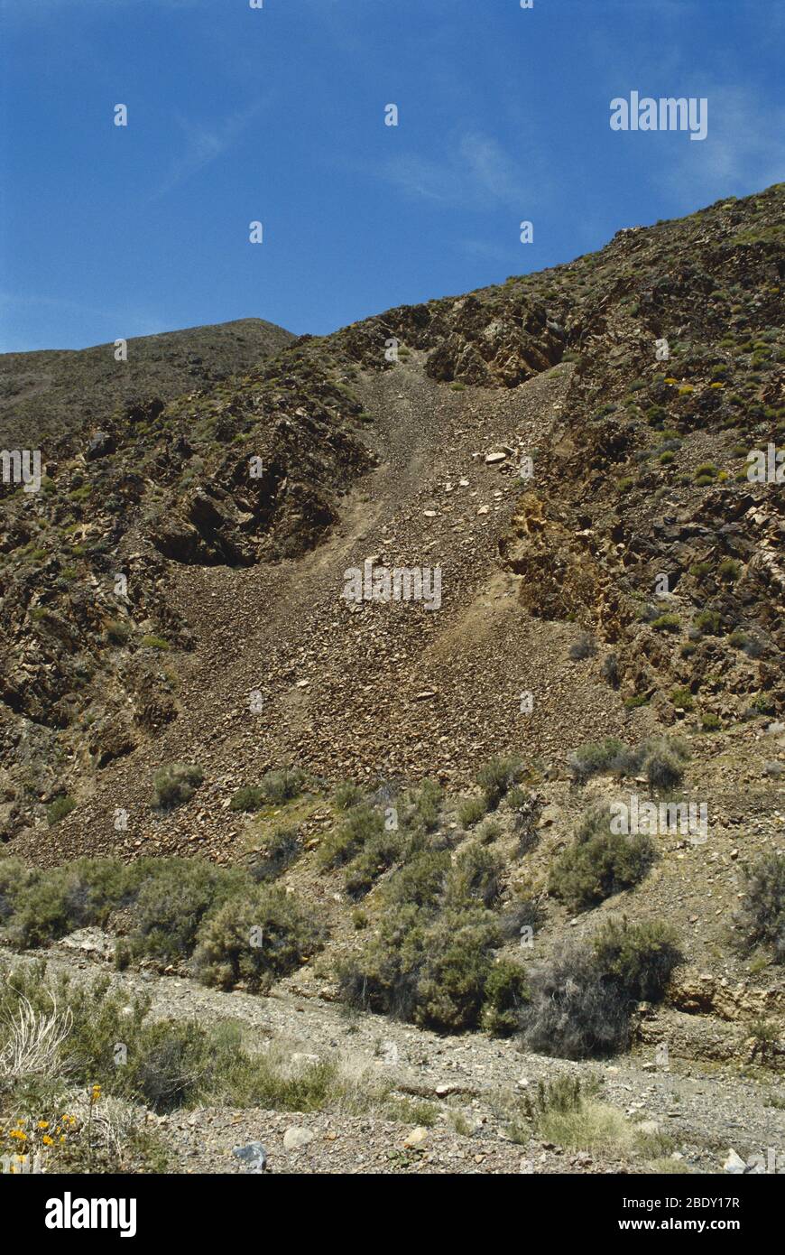 Rock Slide, Death Valley Stock Photo - Alamy