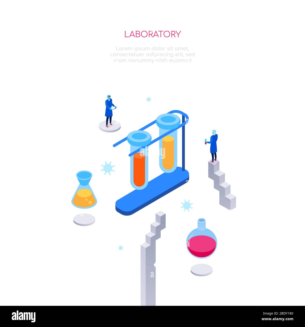 Medical laboratory - modern colorful isometric web banner Stock Vector ...