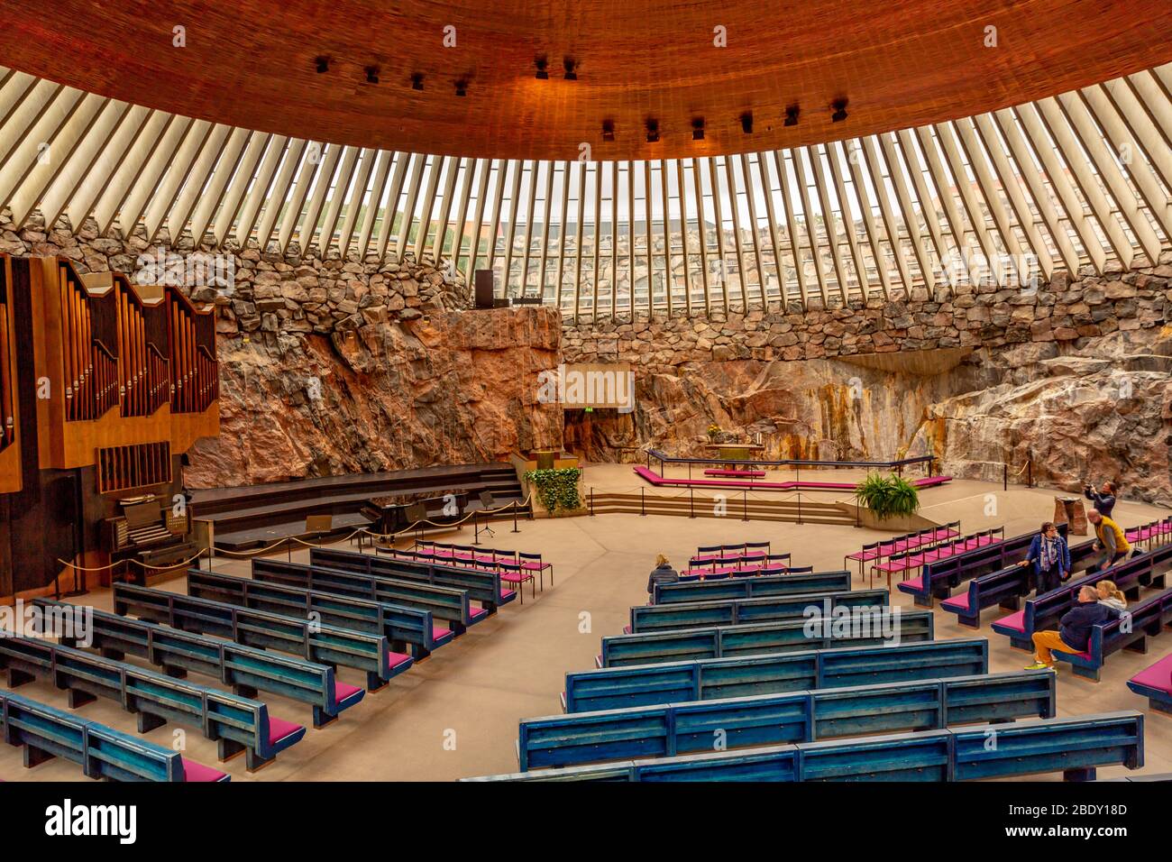 Rock Church or Temppeliaukio Church in Helsinki, Finland Stock Photo ...