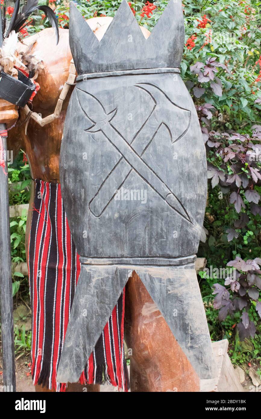 June 5, 2019-Baguio City Philippines : Traditional Igorot wooden shield ...