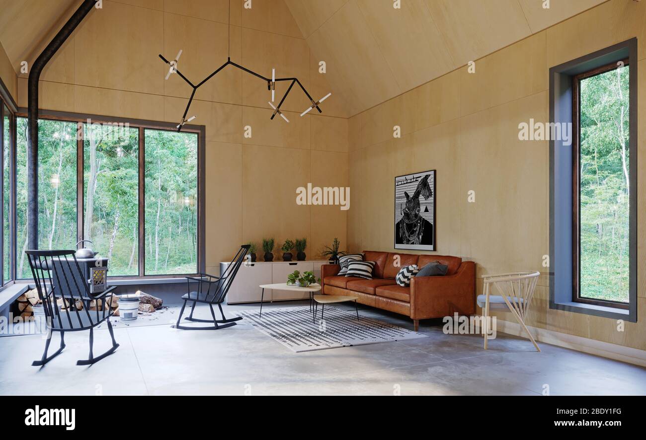 modern home interior. 3 d rendering concept Stock Photo - Alamy
