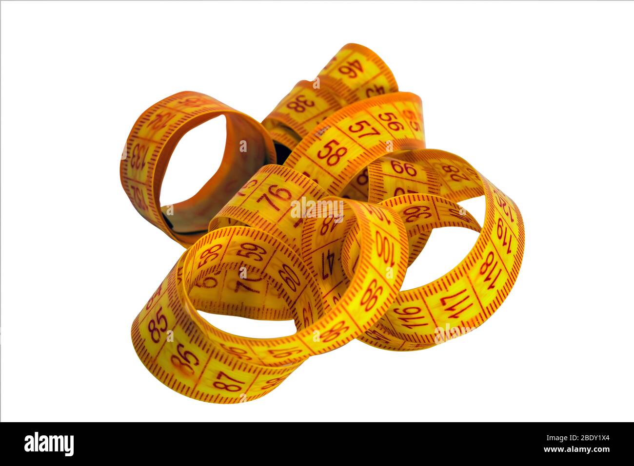 Measuring tape isolate on a white background close-up. Tape measure ...