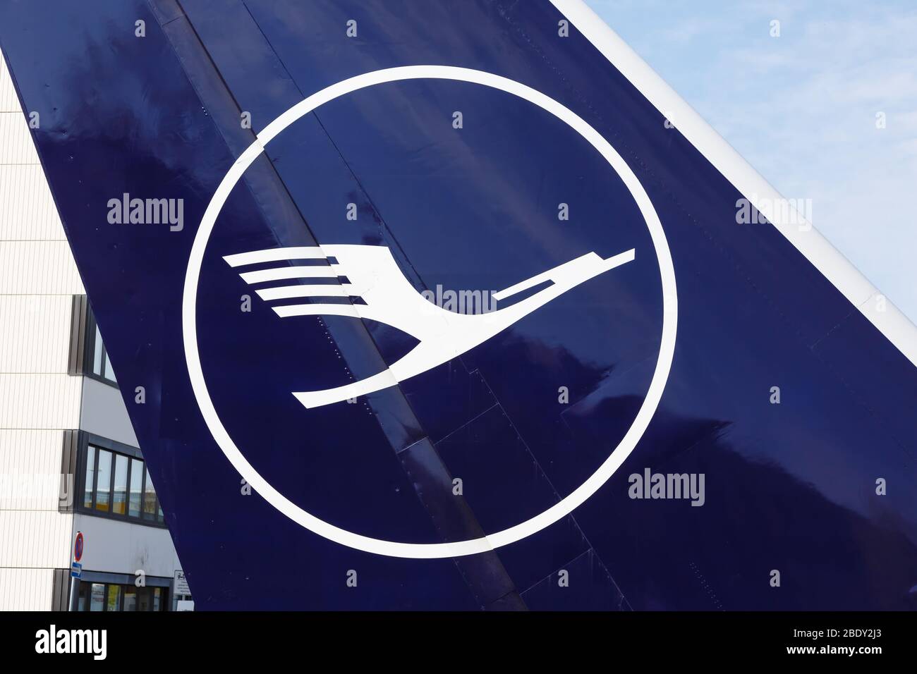 Frankfurt, Germany – April 7, 2020: Lufthansa crane Logo at ...