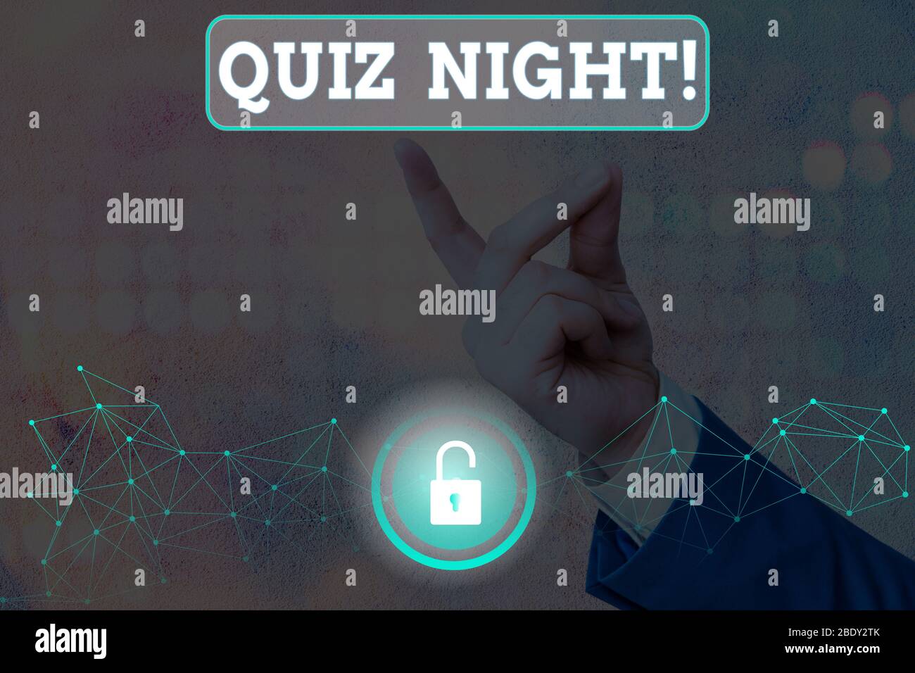 Handwriting text Quiz Night. Conceptual photo evening test knowledge ...