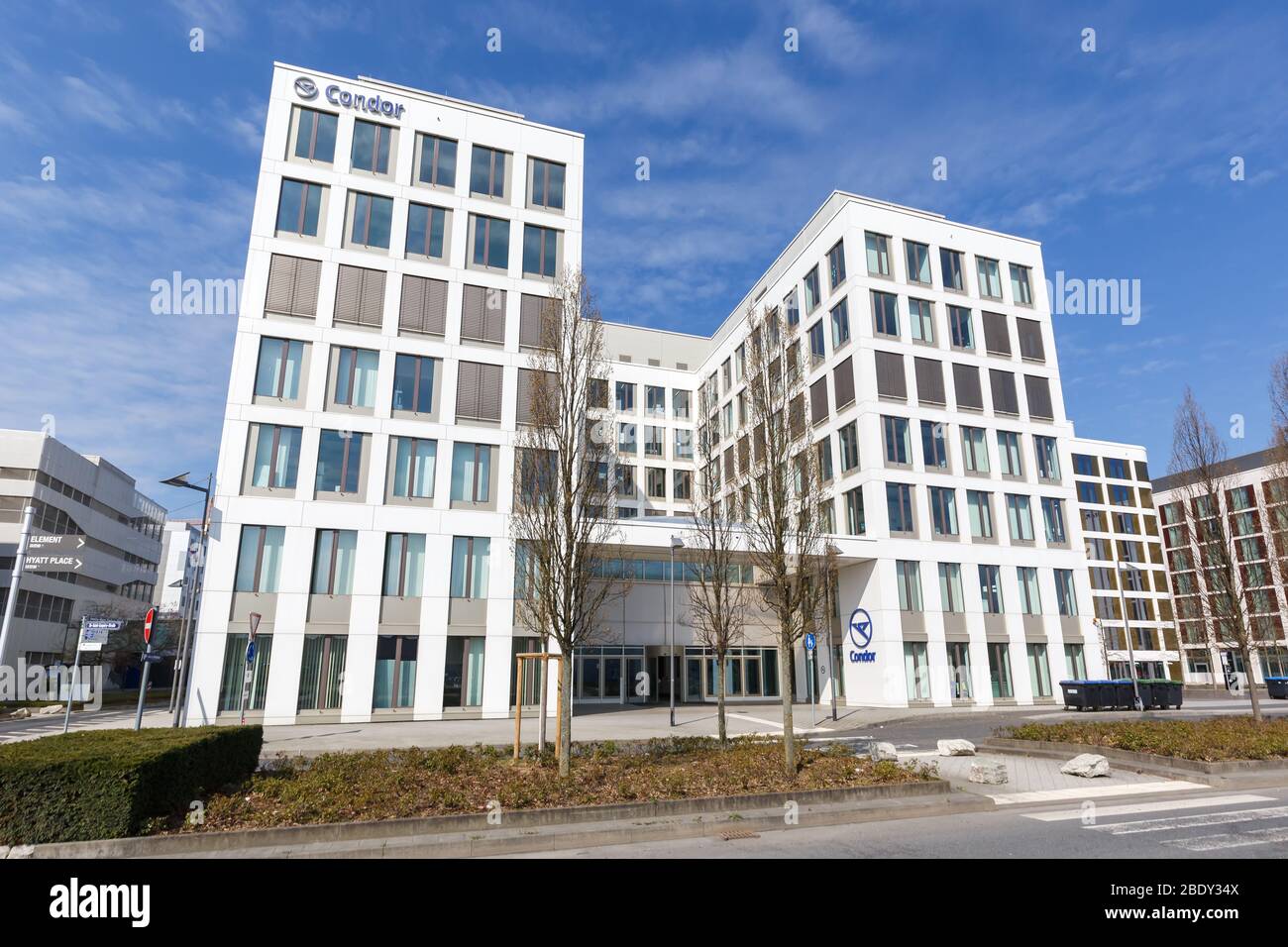 Frankfurt, Germany – April 7, 2020: Condor headquarters at Frankfurt ...