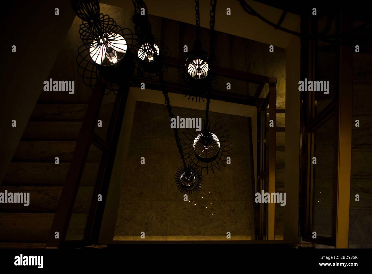 Hanging lights abstract Stock Photo - Alamy