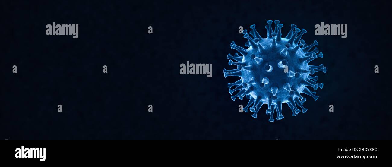 3D render: Corona virus - Schematic image of a virus of the Corona ...
