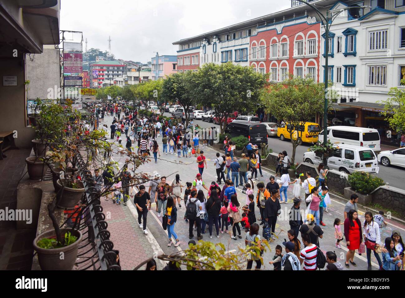 SEPTEMBER 22, 2019-BAGUIO CITY PHILIPPINES: Huge crowd take a stroll ... SEPTEMBER 22, 2019-BAGUIO CITY PHILIPPINES: Huge crowd take a stroll ...
