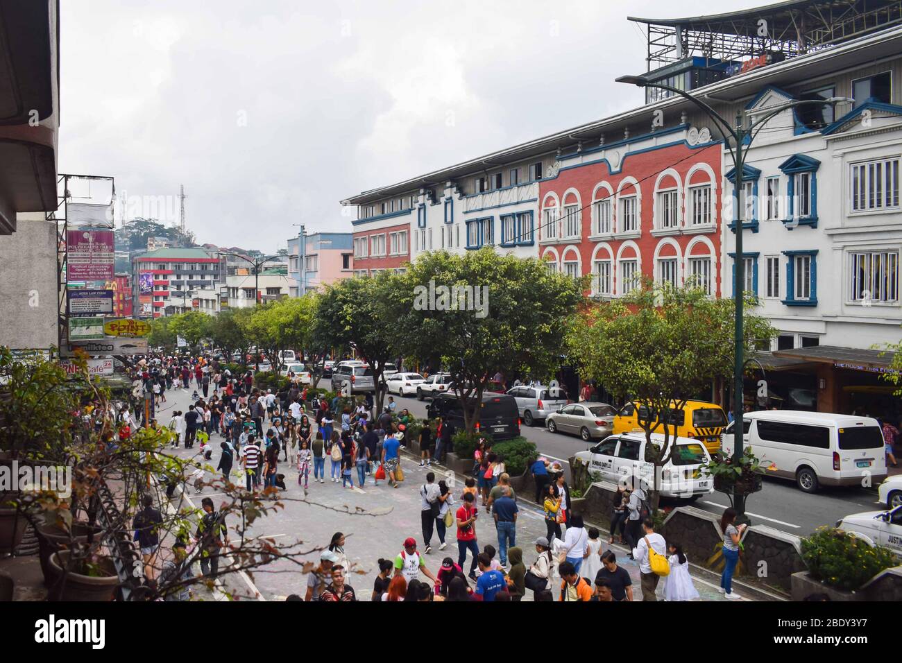SEPTEMBER 22, 2019-BAGUIO CITY PHILIPPINES: Huge crowd take a stroll ... SEPTEMBER 22, 2019-BAGUIO CITY PHILIPPINES: Huge crowd take a stroll ...